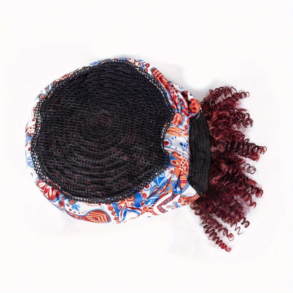 Fashionable Short Afro Curly Synthetic Wig Bangs Headband - Temu ...