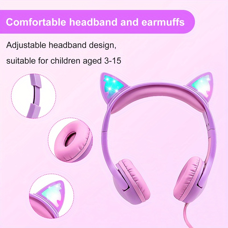 Wired Headphone Computer Laptop Headset Children 85db Button - Temu