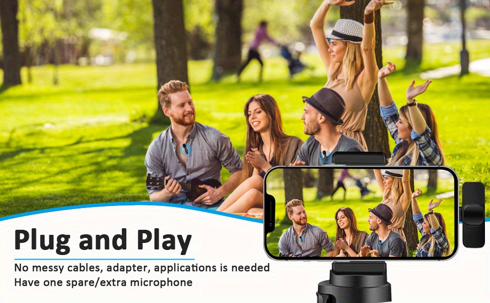 Iphone Ipad용 Yatide 무선 라발리에 마이크 녹음용 플러그 플레이 마이크 라이브 스트림 노래 지능형 소음 제거 및 자동 동기화 미니 마이크 Temu