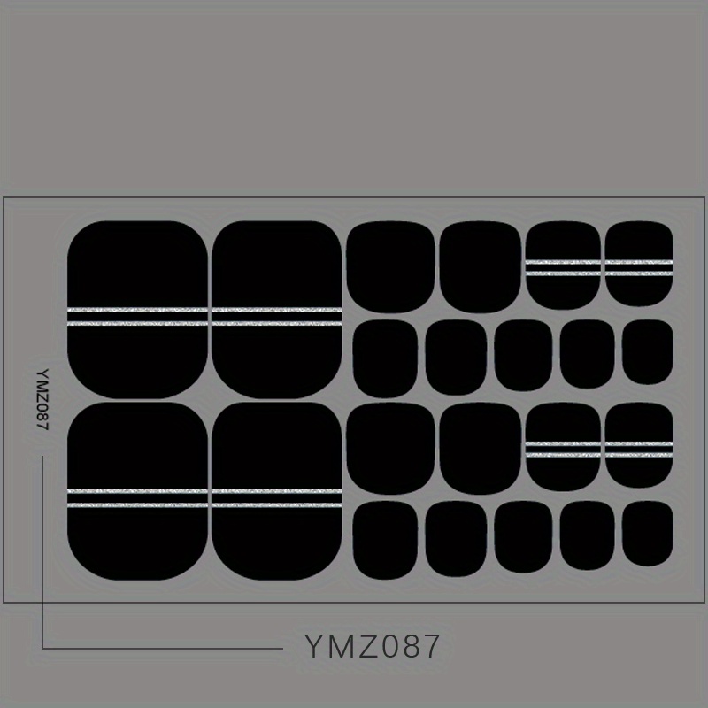 Cute Self Adhesive Toe Nail Sticker Glitter Summer Style - Temu United ...