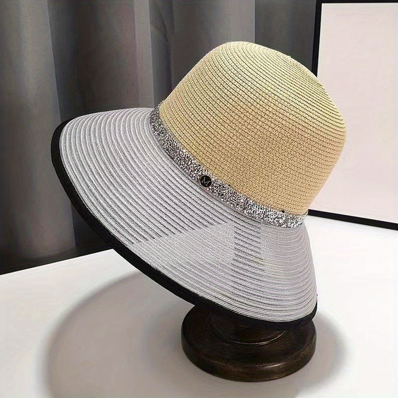 Elegant Versatile Summer Sun Protection Rhinestone Tie Decor - Temu Norway