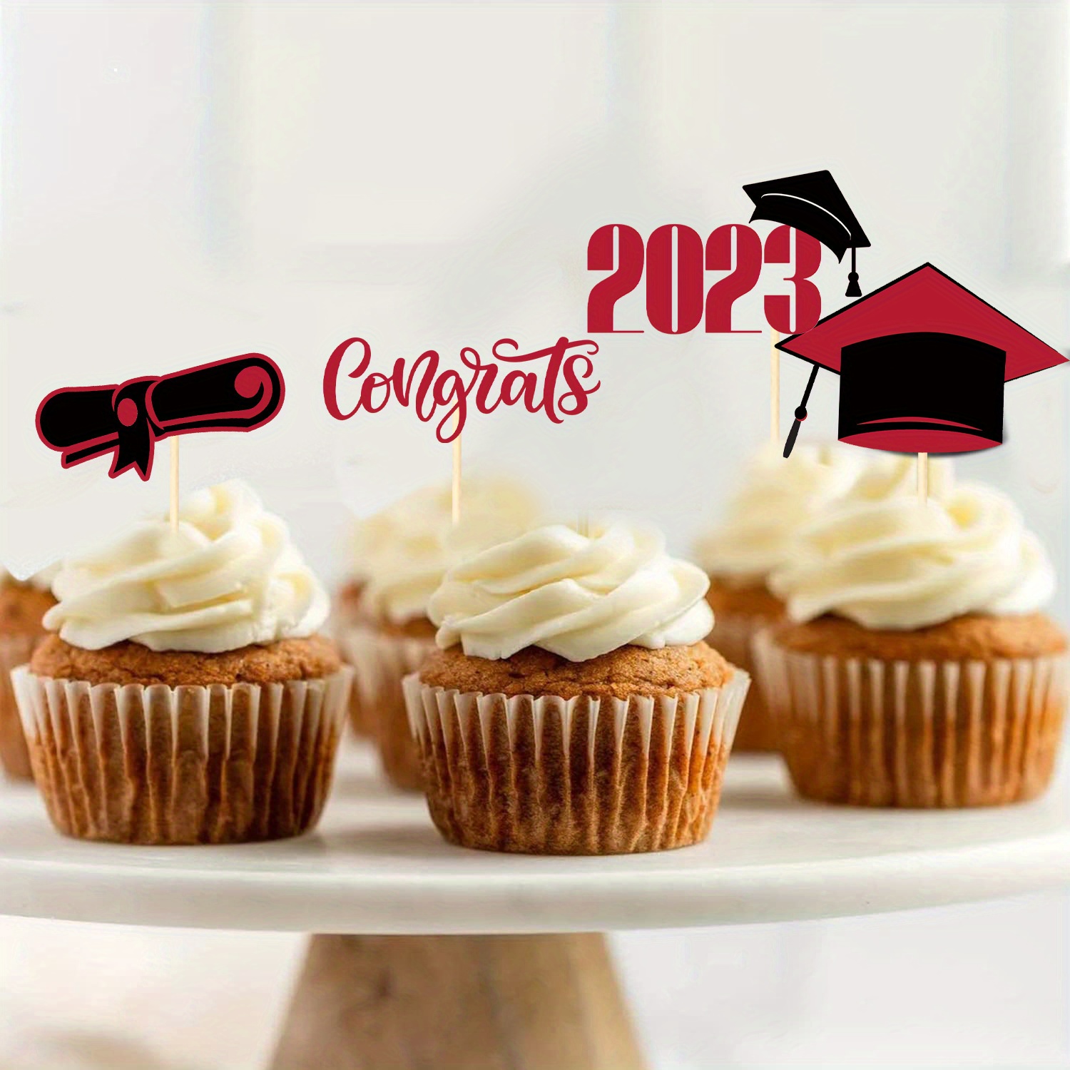 Graduation Season Theme Party Cake Insert Flag Bachelor Hat - Temu ...