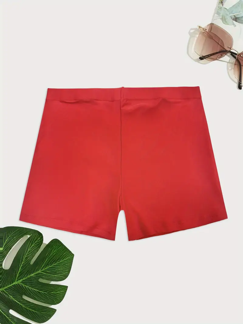 High Stretch Elastic Waist Mens Swim Trunks Summer Beach Temu