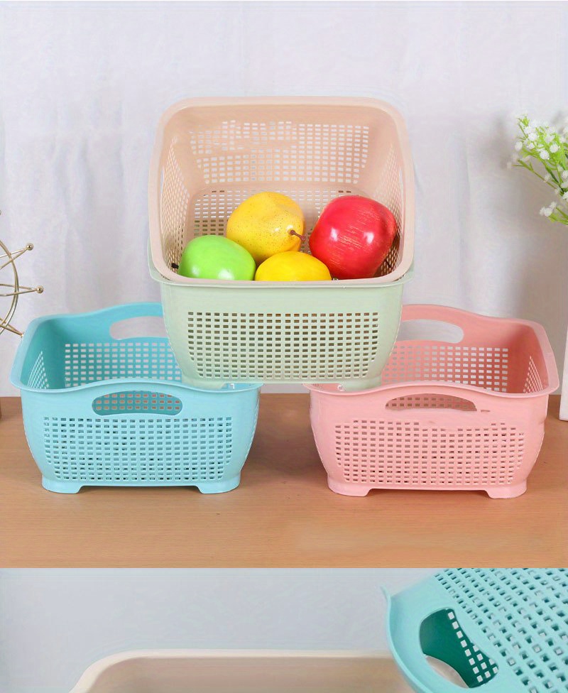 Stylish Functional Fruit Vegetable Drain Basket Kitchen Home - Temu ...