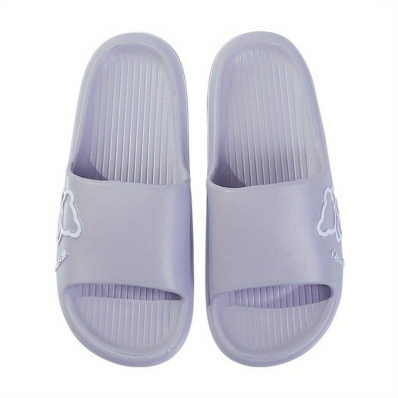 Women's Cartoon Bear House Slides Open Toe Round Toe Cute Anti Slip ...