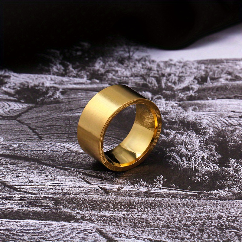 1pc 10mm Moda Retro Anillo Acero Inoxidable Joyería - Temu Mexico