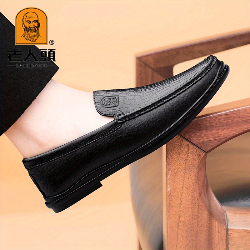 Laorentou Mens Premium Leather Loafer Shoes Lightweight Non Slip Driving Shoes Spring And Summer ...