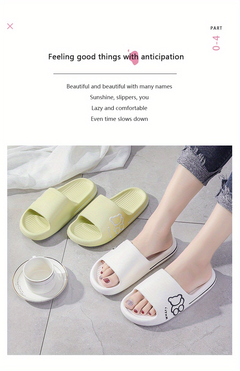 Women's Cartoon Slides Open Toe Round Toe Cute - Temu Australia