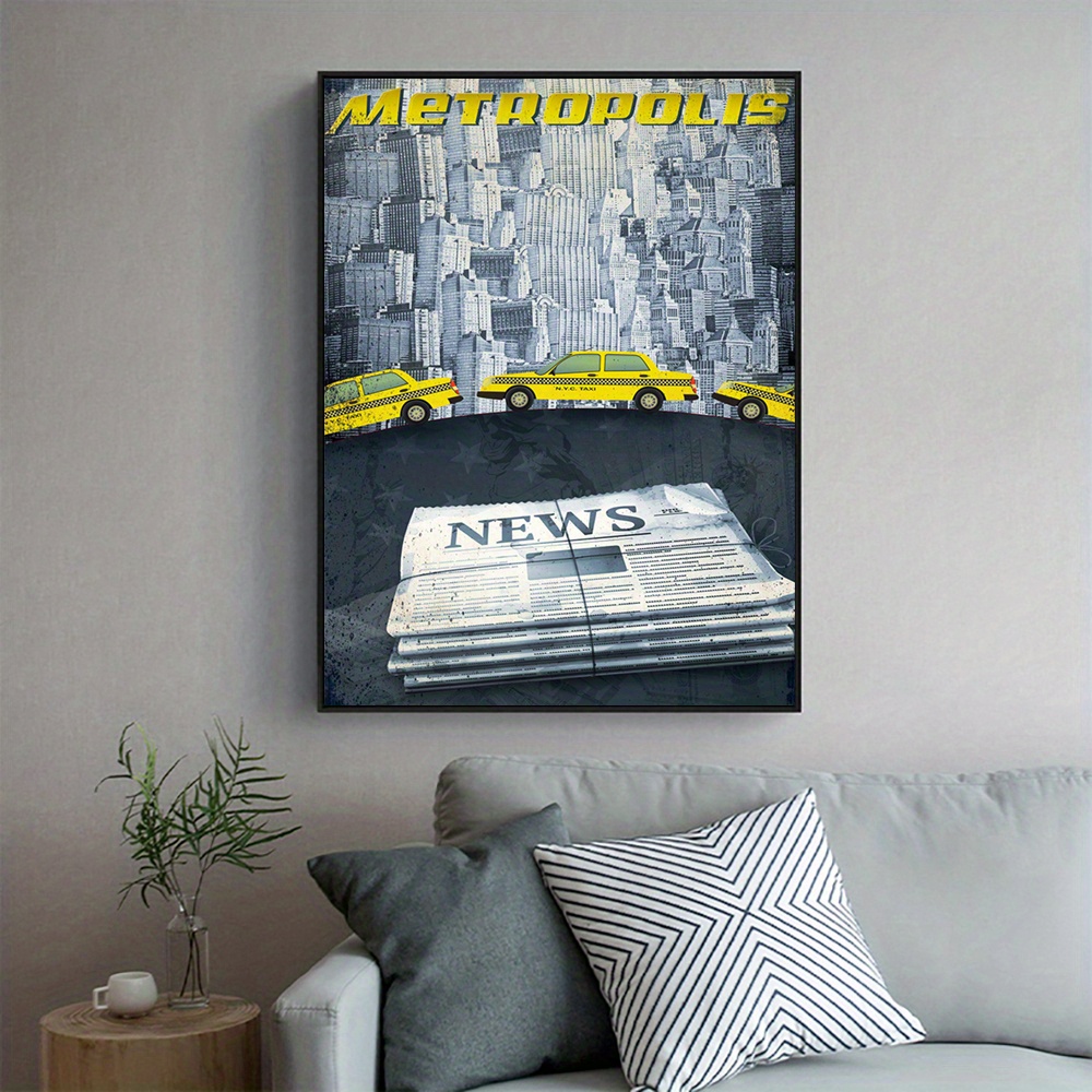 Taxi Style Poster Art Painting Home Decor Wall - Temu Canada
