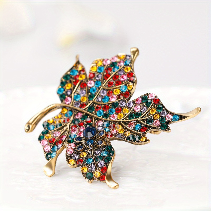 vintage style exaggerated maple leaf brooch plant lapel pin - Temu ...