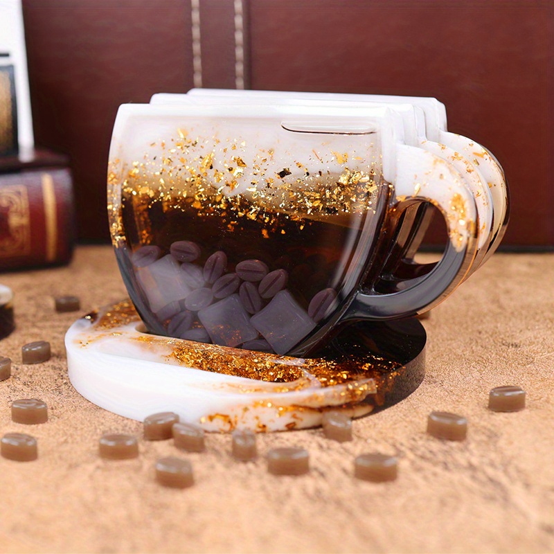 Diy Crystal Resin Drop Glue Quicksand Oil Injection Coaster - Temu