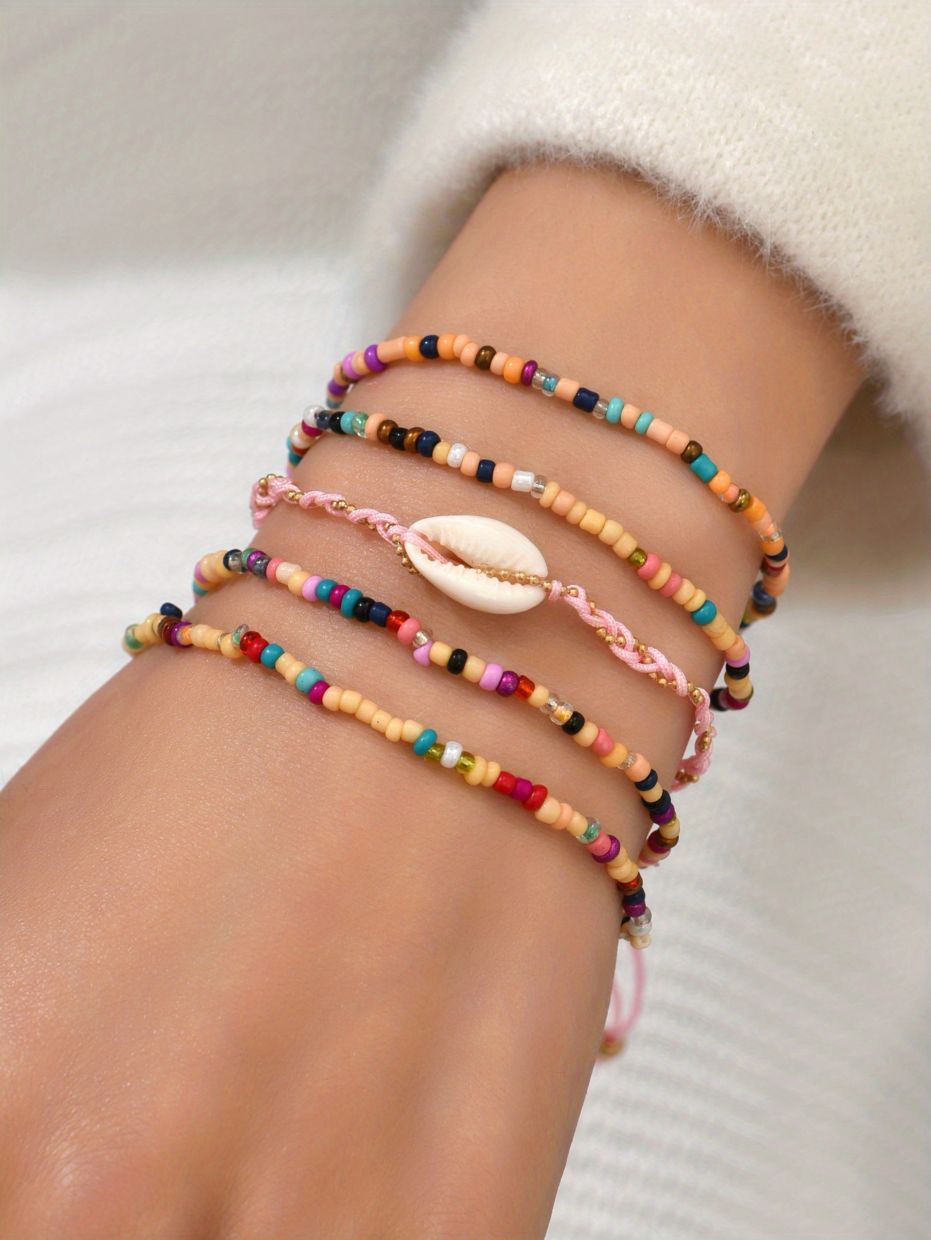 style handmade beaded shell bracelet set - {region_name}