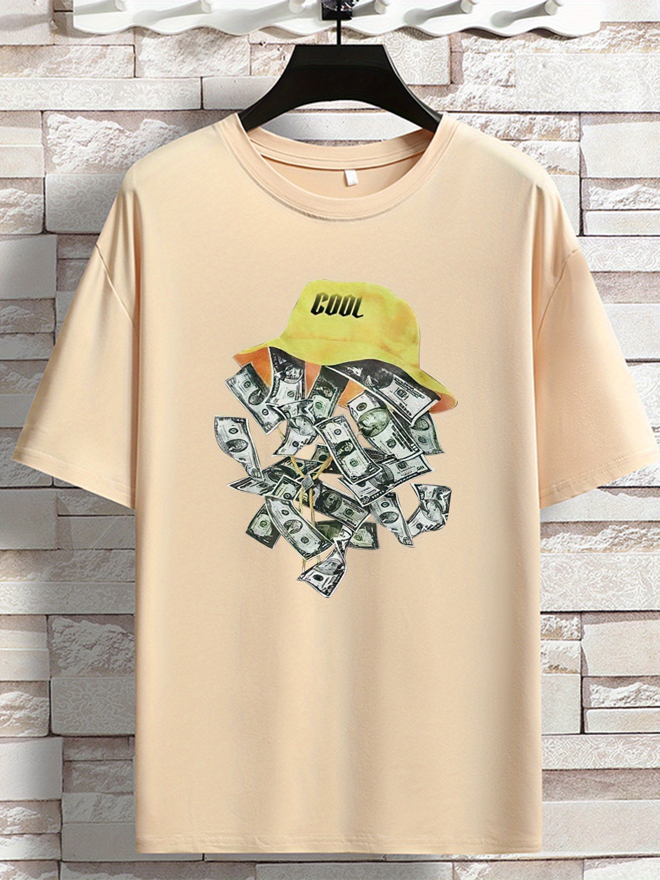 Plus Size Men's Trendy Dollars Graphic Tees Comfy Stretch - Temu United ...