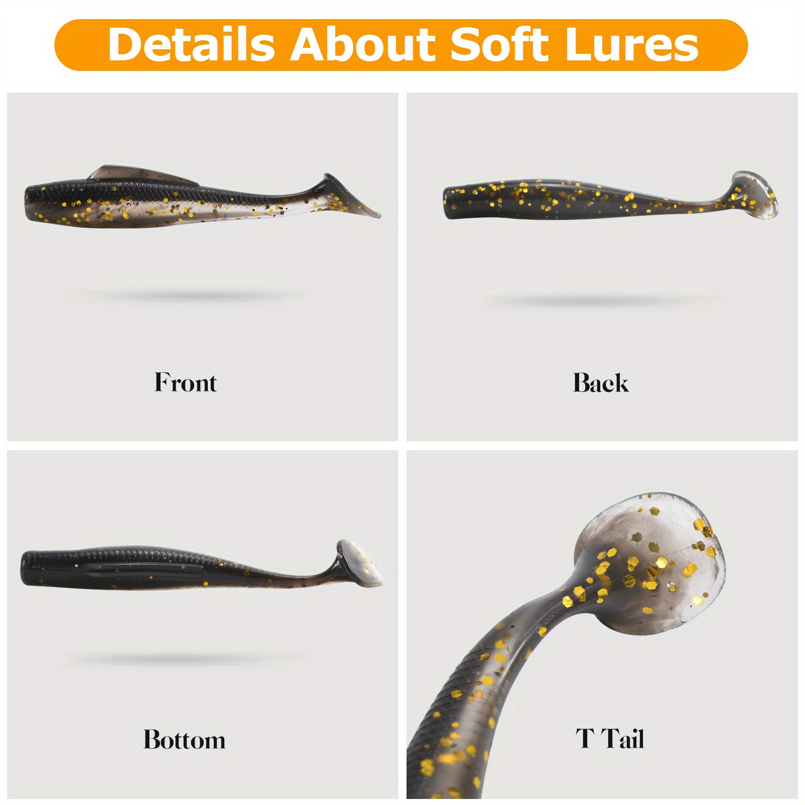 Bionic Soft Bait Fishing Tackle 's Floating Tail - Temu Portugal