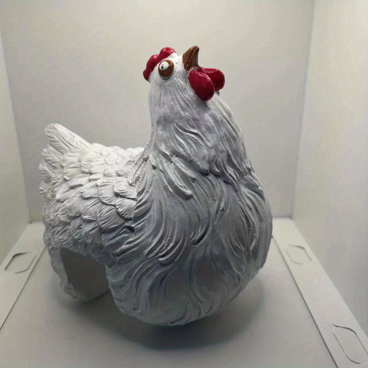 Hen Resin Statue Chicken Clip Ladder Garden Guardrail Resin - Temu ...