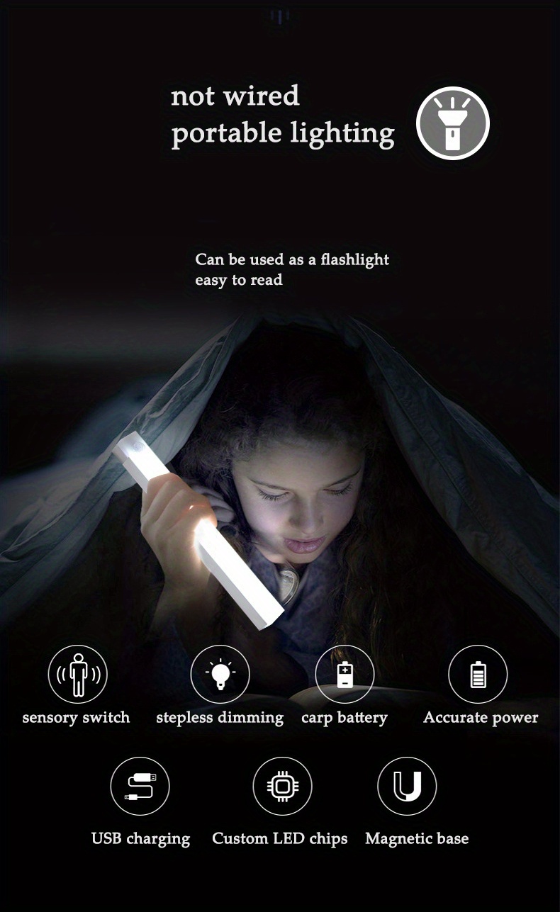 Led Removable Wireless Sensor Light Motion Sensor Slim - Temu