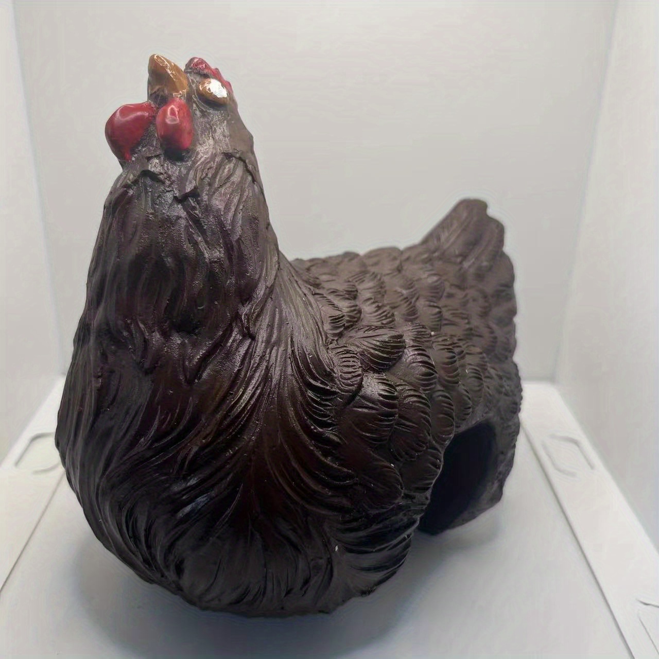 Hen Resin Statue Chicken Clip Ladder Garden Guardrail Resin - Temu ...