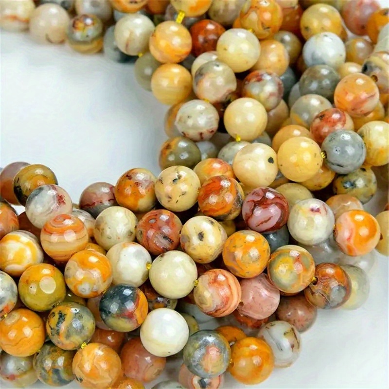 Natural Yellow Pattern Agate Beads Used - Temu Netherlands