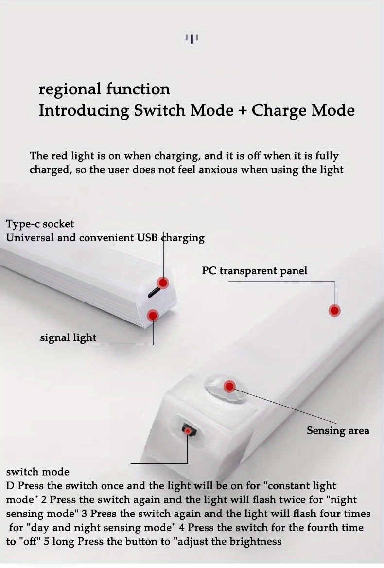 Led Removable Wireless Sensor Light Motion Sensor Slim - Temu