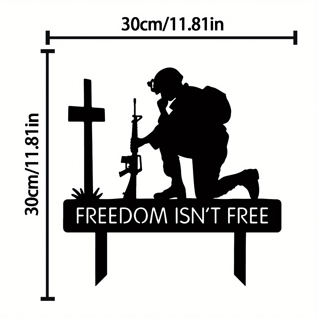 Freedom Free Yard Stakes Military Gifts Soldiers Iron - Temu