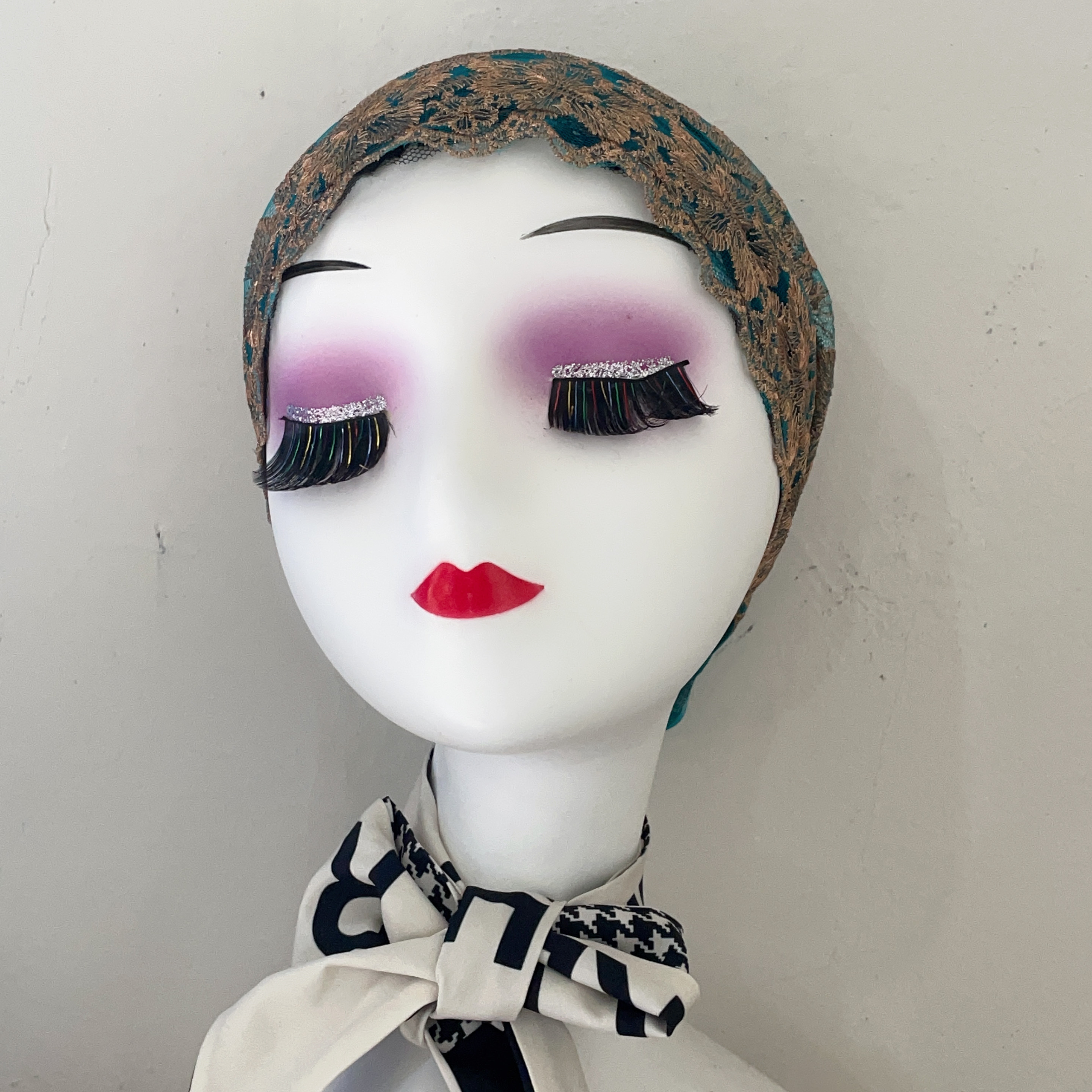 Lace Flower Embroidery Turban Cap Vintage Double Layer Hijab - Temu