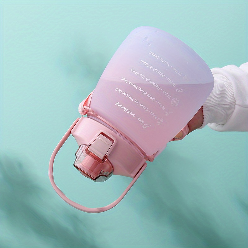 1300ml Gradient Large Capacity Portable Plastic Straw Water Bottle ...