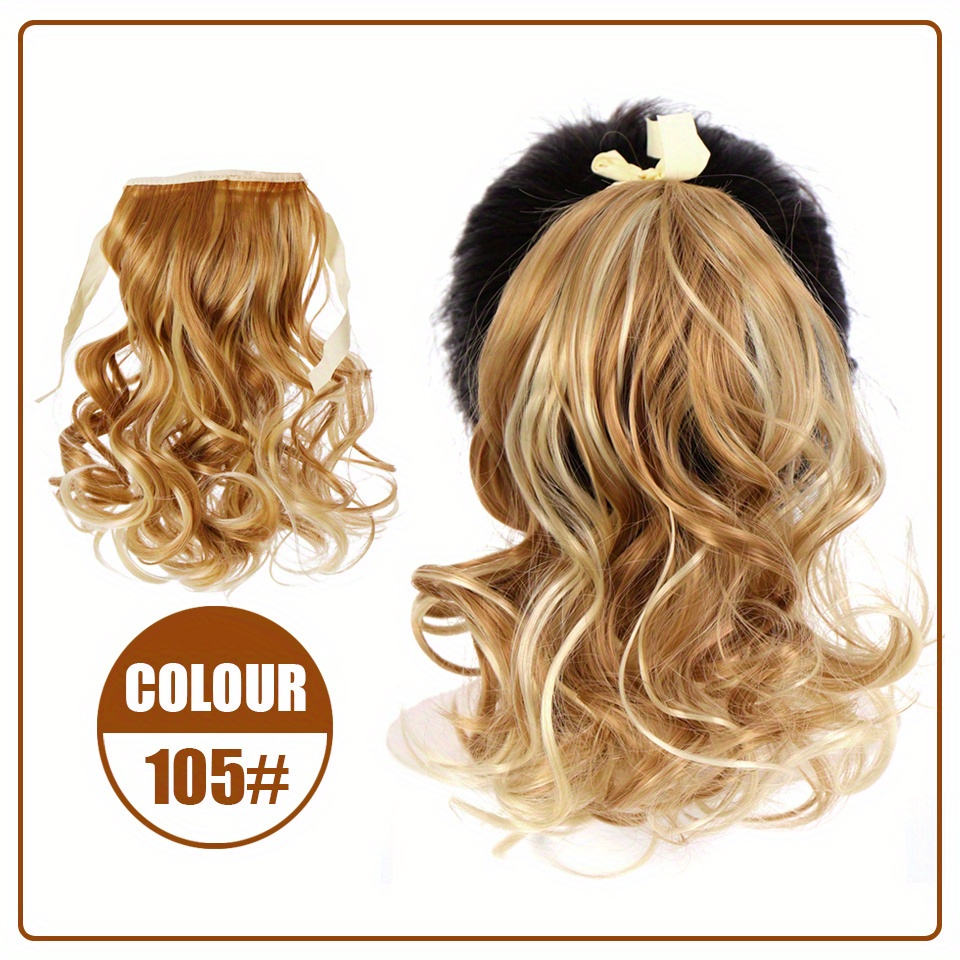 Heat Resistant Synthetic Ponytail Extensions Drawstring Clip - Temu ...