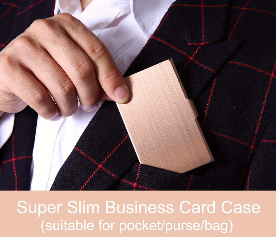 mens business stainless steel card holder anti fingerprint coating card ...