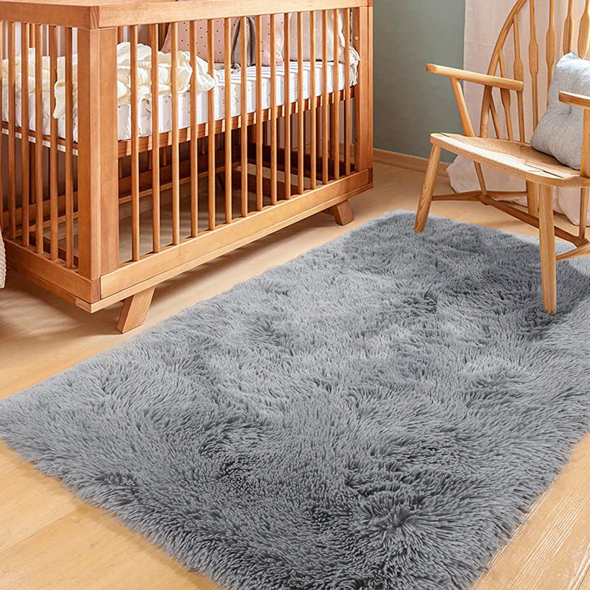 Soft Plush Shaggy Area Rugs Fluffy Floor Carpet Bedroom - Temu United ...