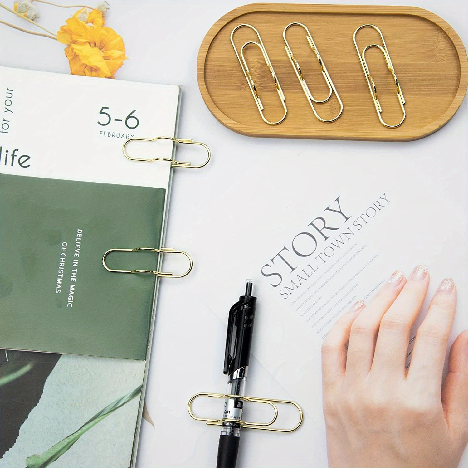 Metal Pencil Clip Pen Holder Clips Bookmarks Notebooks Multi - Temu ...