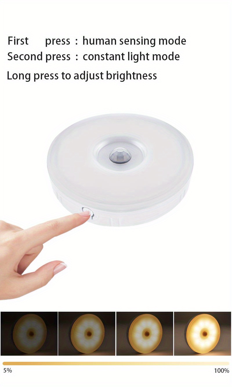 Pir Motion Sensor Led Night Light 10leds Usb Rechargeable - Temu New ...