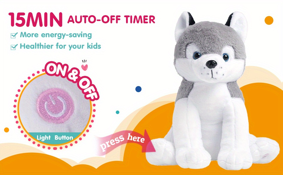 Glow Sitting Pose Husky Plush Toy Soft Cute Stuffed Animal - Temu