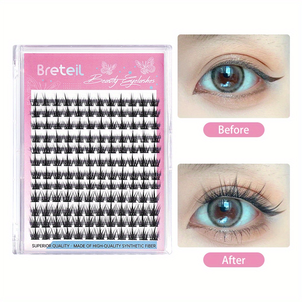 Little Devil Style Cluster Lashes 12 Rows Synthetic Fiber - Temu