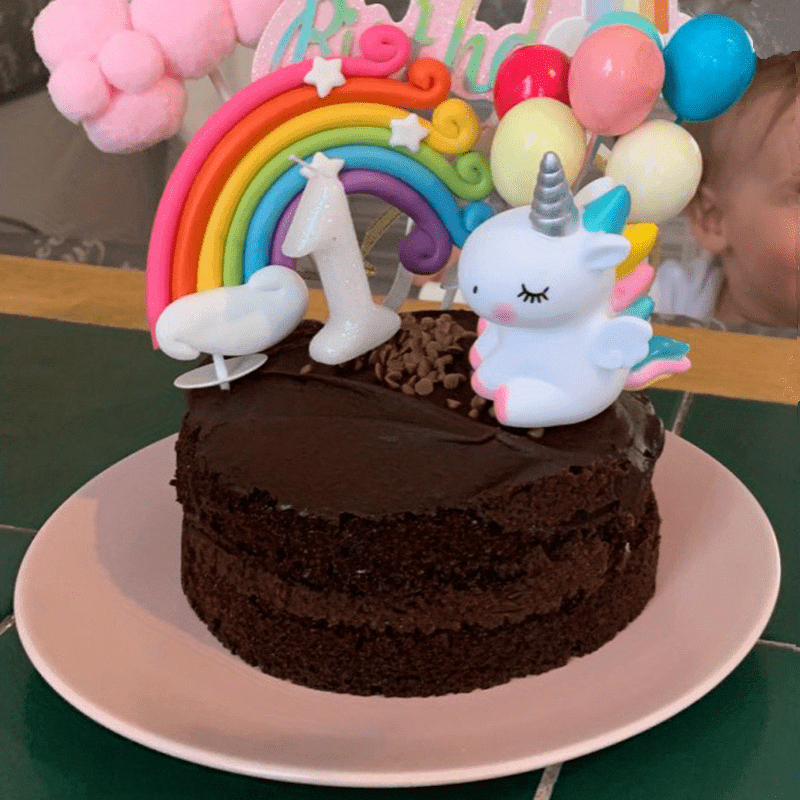 Large Rainbow Clouds Baking Cake Decoration Flag Birthday - Temu Canada