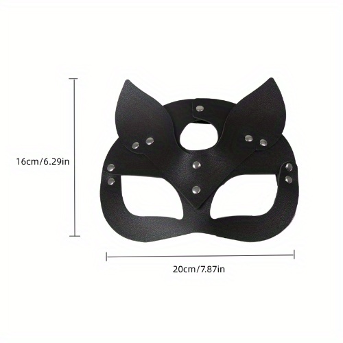 Leather Cat Mask Perfect Cosplay Halloween Costumes ! - Temu