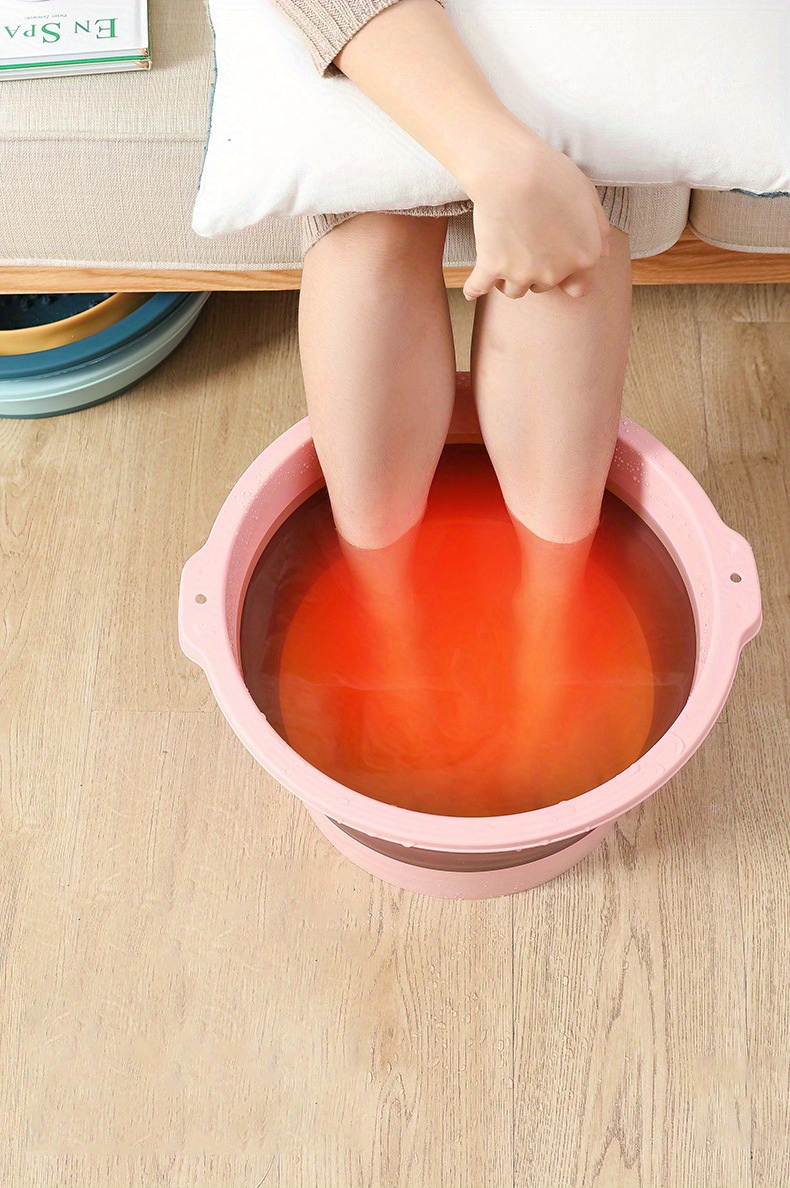 Silicone Foldable Foot Bucket Massage Foot Wash Basin Portable Shrinkable Foot Bath Bucket