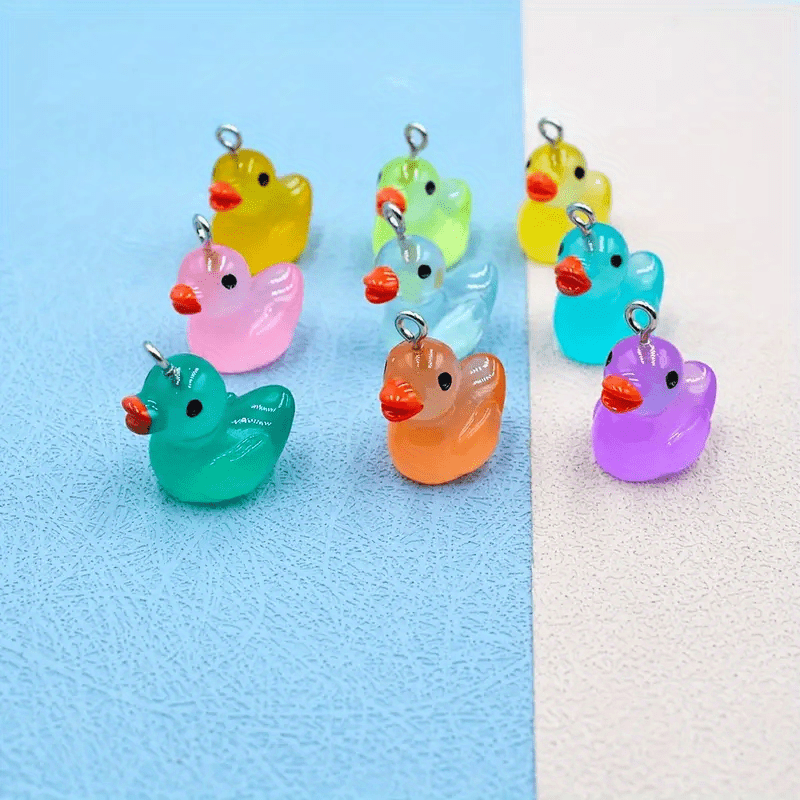 Luminous Duck Mini Resin Duck Earrings Charm Bangle Pendant - Temu ...
