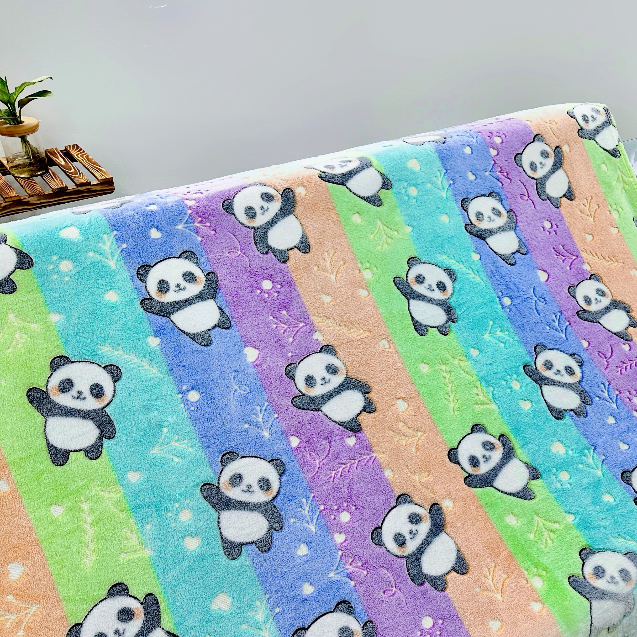Soft Luminous Panda Flannel Throw Blanket Bed - Temu Netherlands
