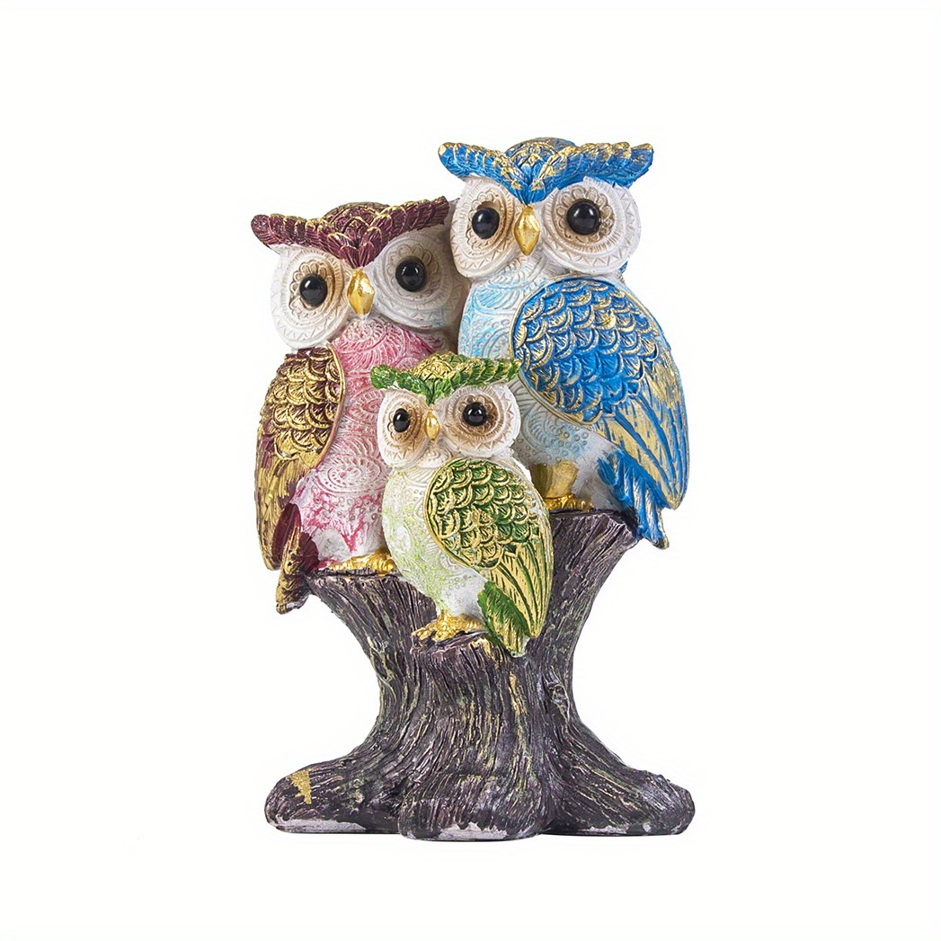 1pc Cute Plastic Owl Sculpture Vintage Sculpture Tabletop Crafts ...