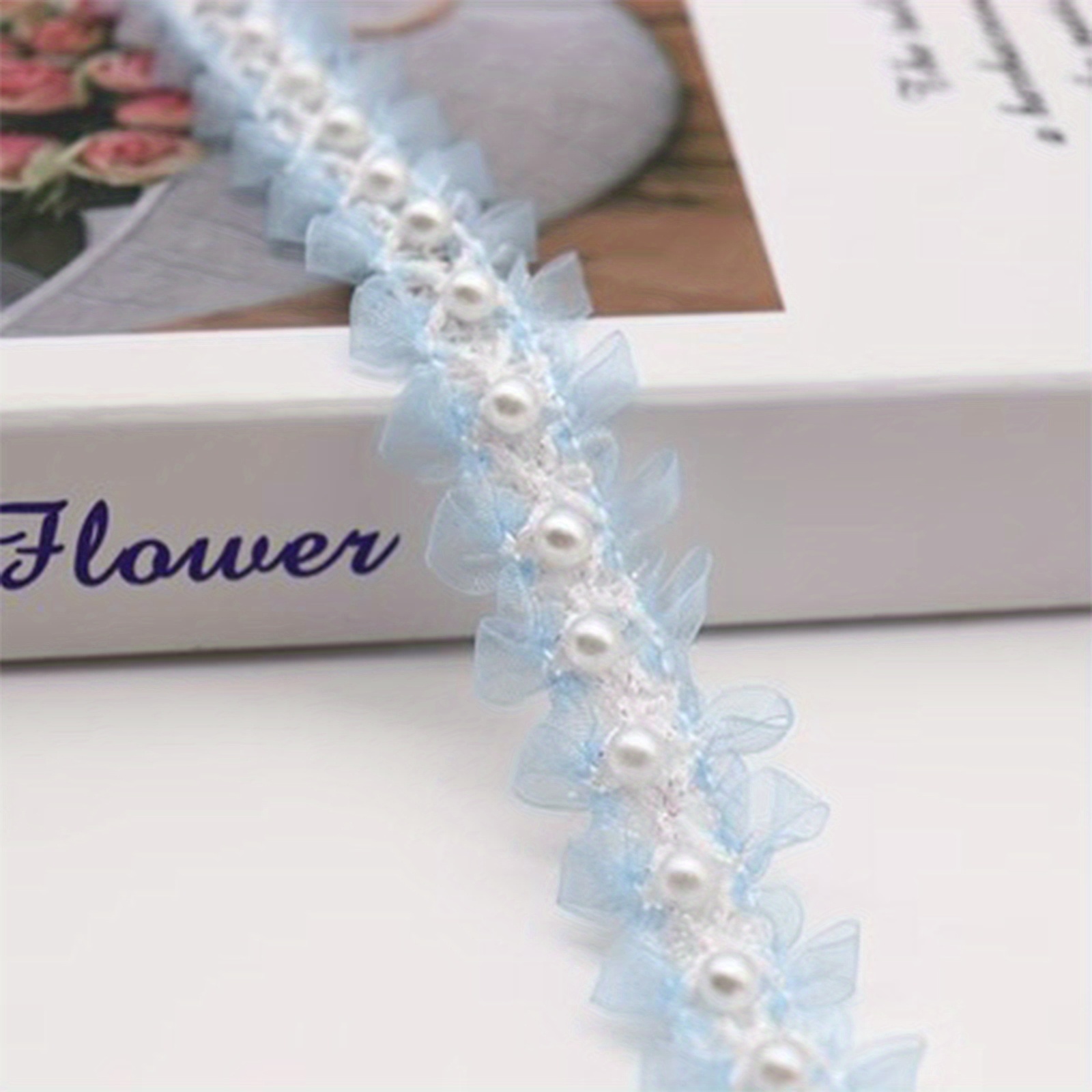 organza lace handmade nail beads webbing diy - Temu United Arab Emirates