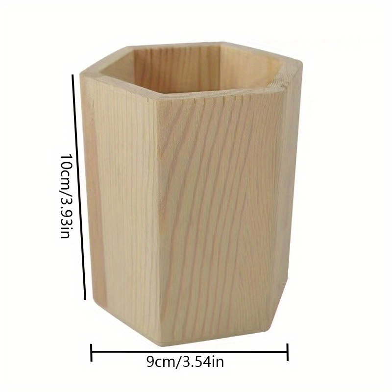 Organize Pens In Style Solid Wood Pen Holder! - Temu New Zealand