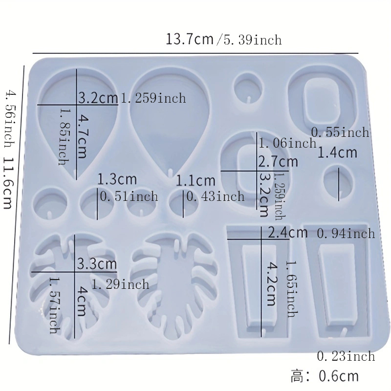 Handmade Jewelry Making Resin Moulds Earrings Pendant Silicone Mold ...