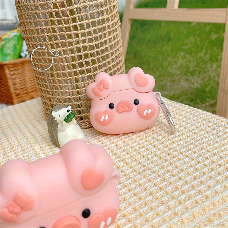 3d Cute Cartoon Pig Soft Silicone Protecting Cover - Temu