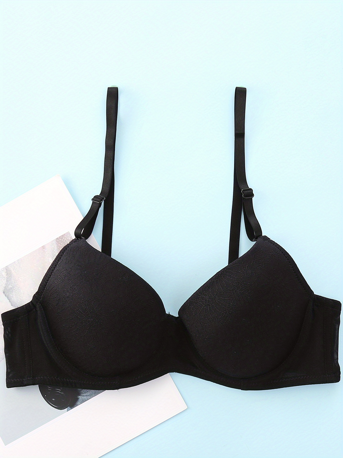 Sides Mesh Push Bra Adjustable Sexy Thin No Steel Ring Bra - Temu New ...