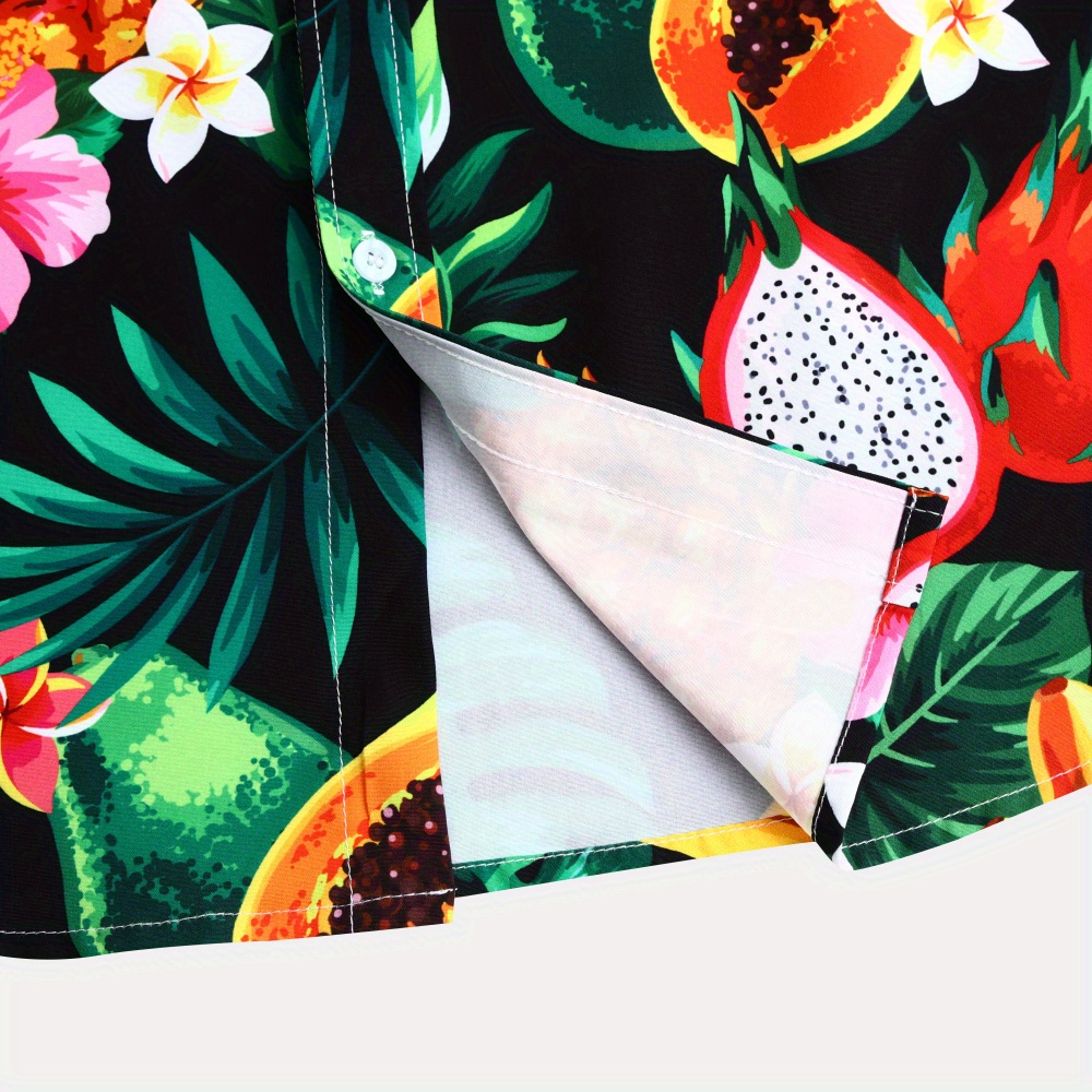 Hawaiian Theme Various Print Men's Casual Short Sleeve Shirt - Temu Ireland