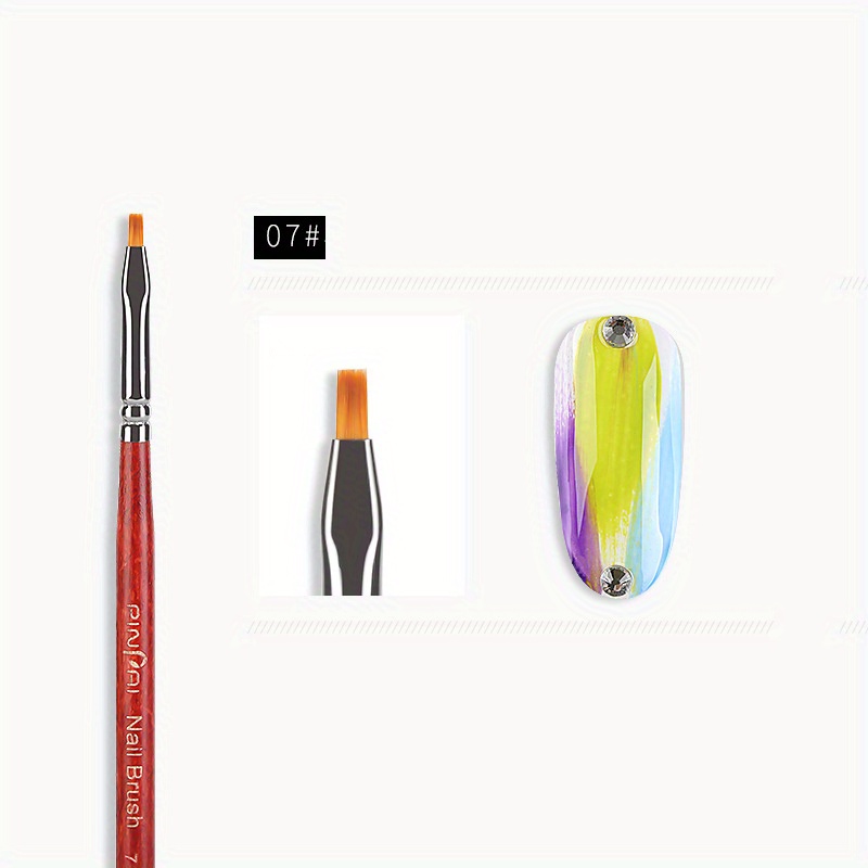 Wooden Nail Art Liner Brush Set Make Detail Painting Flower - Temu ...