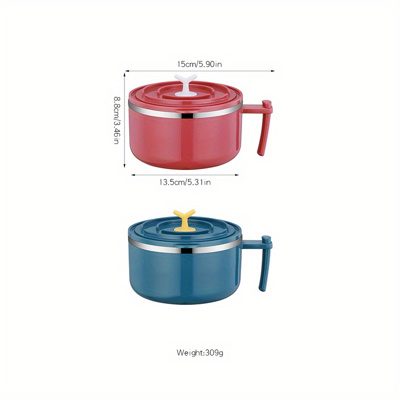 304 stainless steel instant noodle bowl noodle - Temu