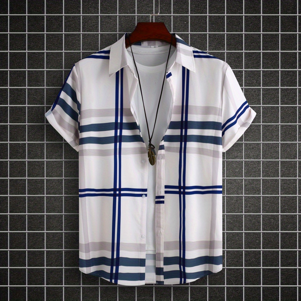 Hawaiian Theme Various Print Men's Casual Short Sleeve Shirt - Temu United Kingdom