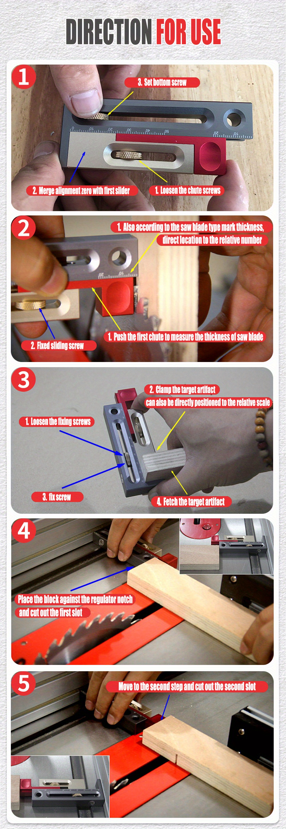 Carpenter Tools Saw Table Saw Seam Adjuster Tenon Mortise - Temu