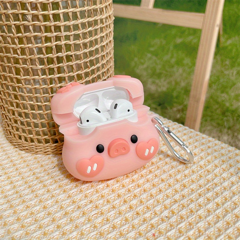 3d Cute Cartoon Pig Soft Silicone Protecting Cover - Temu